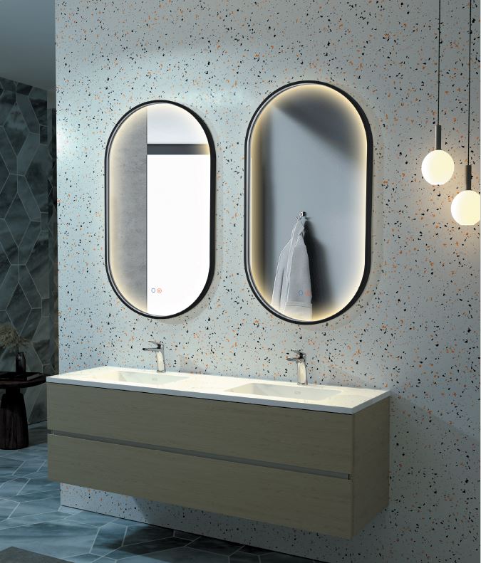 Espejos ovalados con luz led - Una forma diferente de crear ambiente